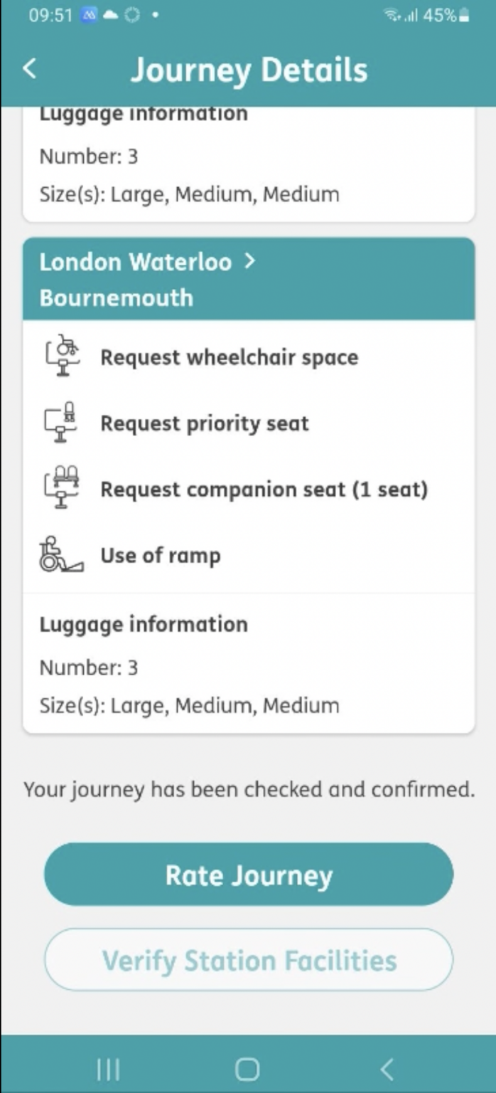 The new Passenger Assistance app feature: Ratings - Passenger Assistance